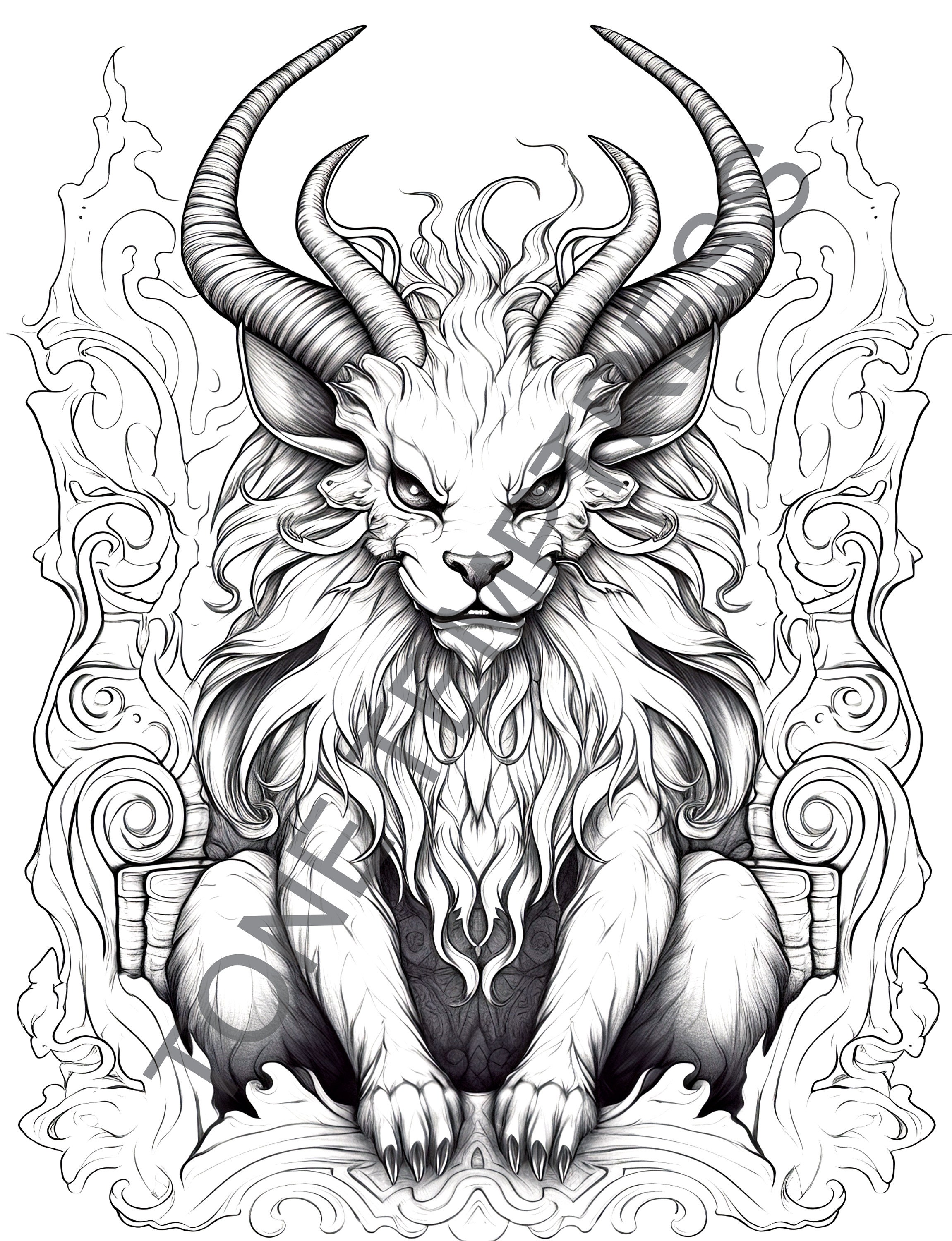Fantasy Mythical Creatures Coloring Pages, Cute Magical Animals ...