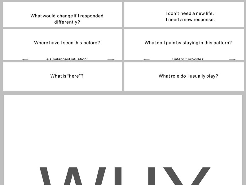 Self Reflection Worksheet, Pattern Recognition Workbook, Overthinking ...