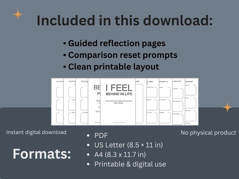 Life Comparison Reset Worksheet – Personal Growth Reflection (PDF ...