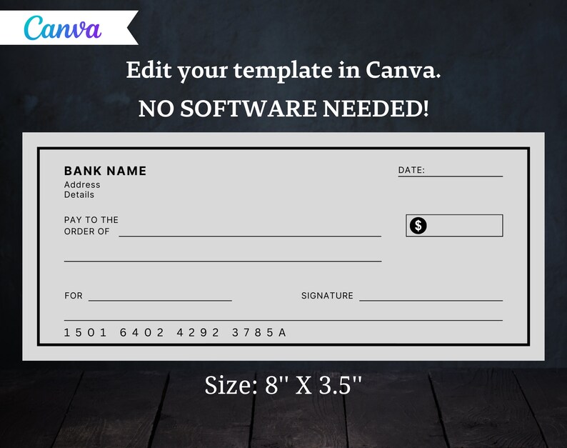 Blank Cheque - Blank Check Template - Blank Checks - Editable Cheque ...