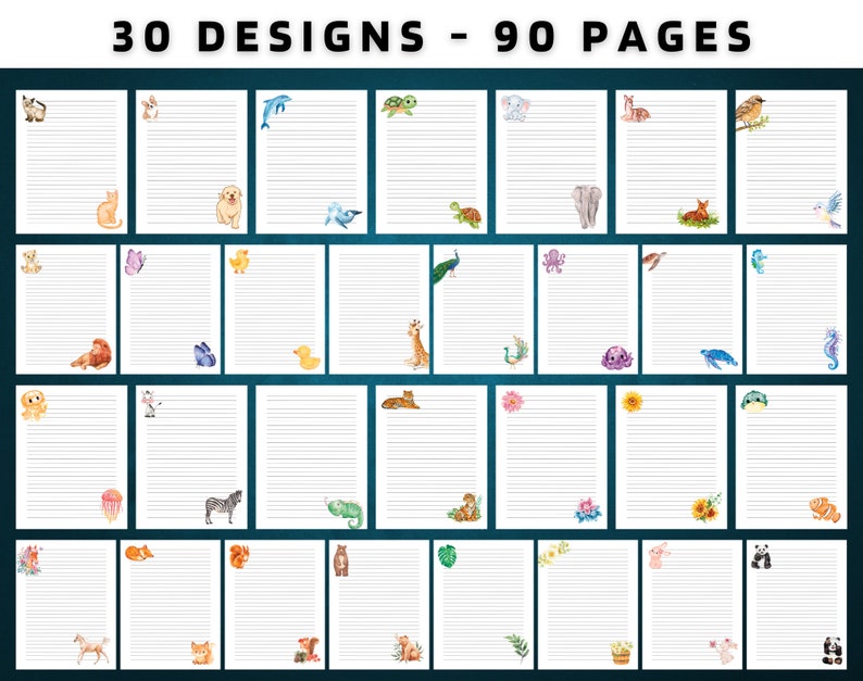 JW Letter Writing Paper Bundle - Printable Writing Paper - Digital ...