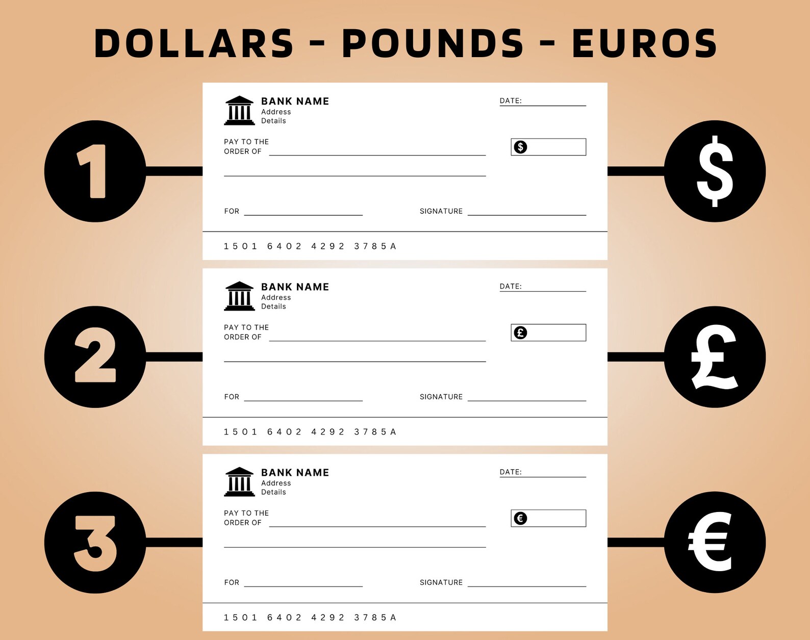 Blank Cheque - Blank Check Template - Blank Checks - Editable Cheque ...