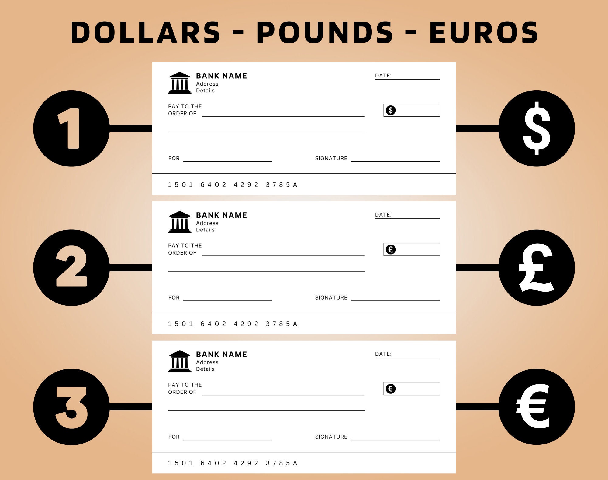 Blank Cheque - Blank Check Template - Blank Checks - Editable Cheque ...