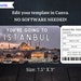 Istanbul Boarding Pass Ticket Template Printable Gift Airplane Airline ...