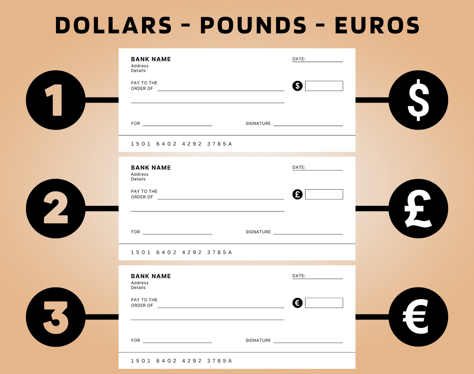 Blank Cheque - Blank Check Template - Blank Checks - Editable Cheque ...