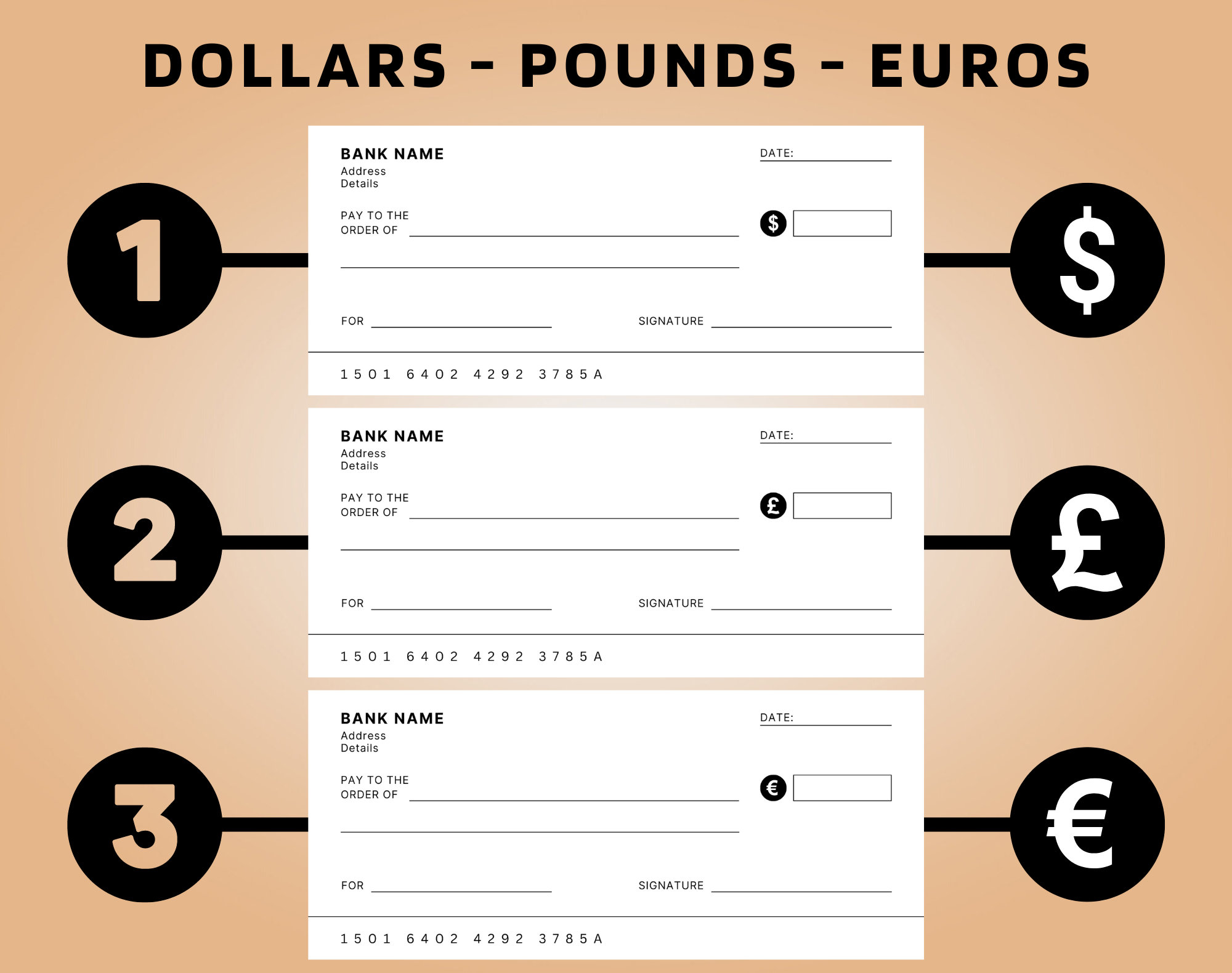 Blank Cheque - Blank Check Template - Blank Checks - Editable Cheque ...