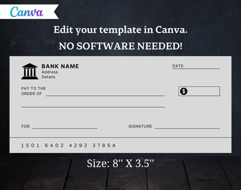 Blank Cheque Blank Check Template Blank Checks Editable Cheque Template ...