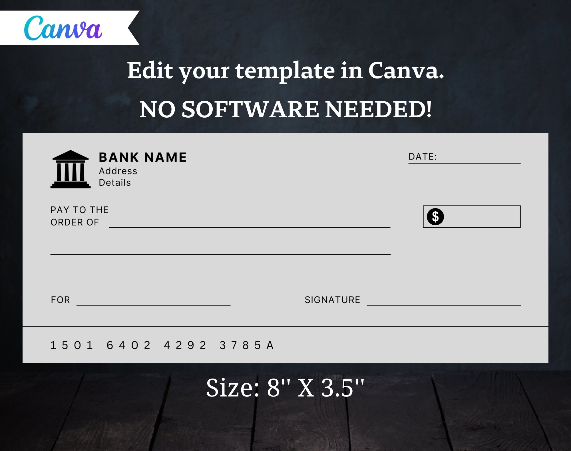 Blank Cheque Blank Check Template Blank Checks Editable Cheque Template ...