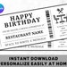 Birthday Restaurant Gift Ticket - Birthday Date Night Gift Voucher Card ...