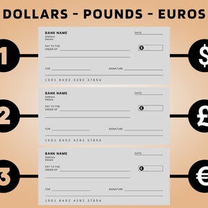 Blank Cheque - Blank Check Template - Blank Checks - Editable Cheque ...