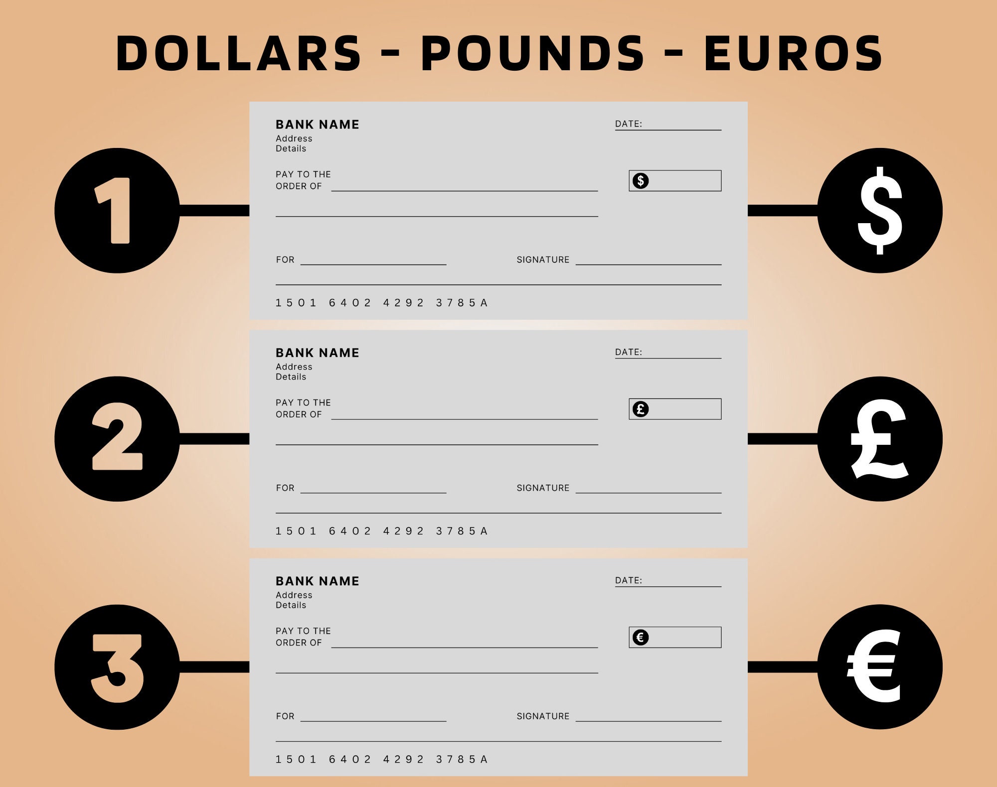 Blank Cheque Blank Check Template Blank Checks Editable - Etsy