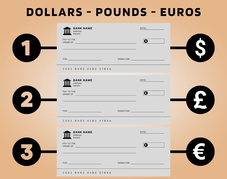 Blank Cheque - Blank Check Template - Blank Checks - Editable Cheque ...