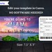 Miami Boarding Pass Ticket Template - Printable Gift Airplane Airline ...