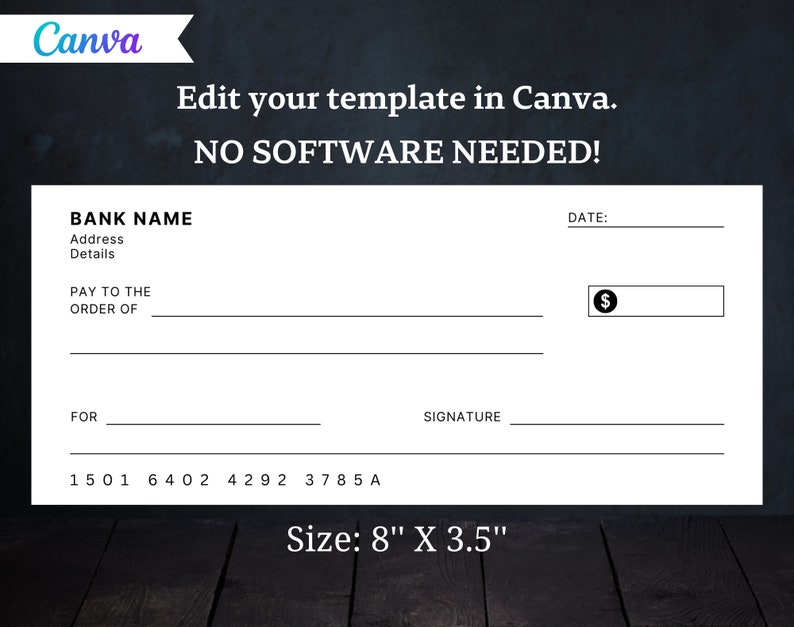 Blank Cheque - Blank Check Template - Blank Checks - Editable Cheque ...