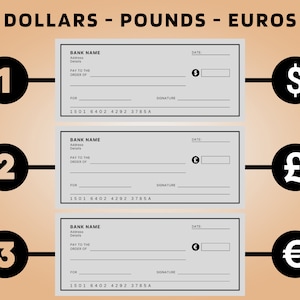 Blank Cheque - Blank Check Template - Blank Checks - Editable Cheque ...