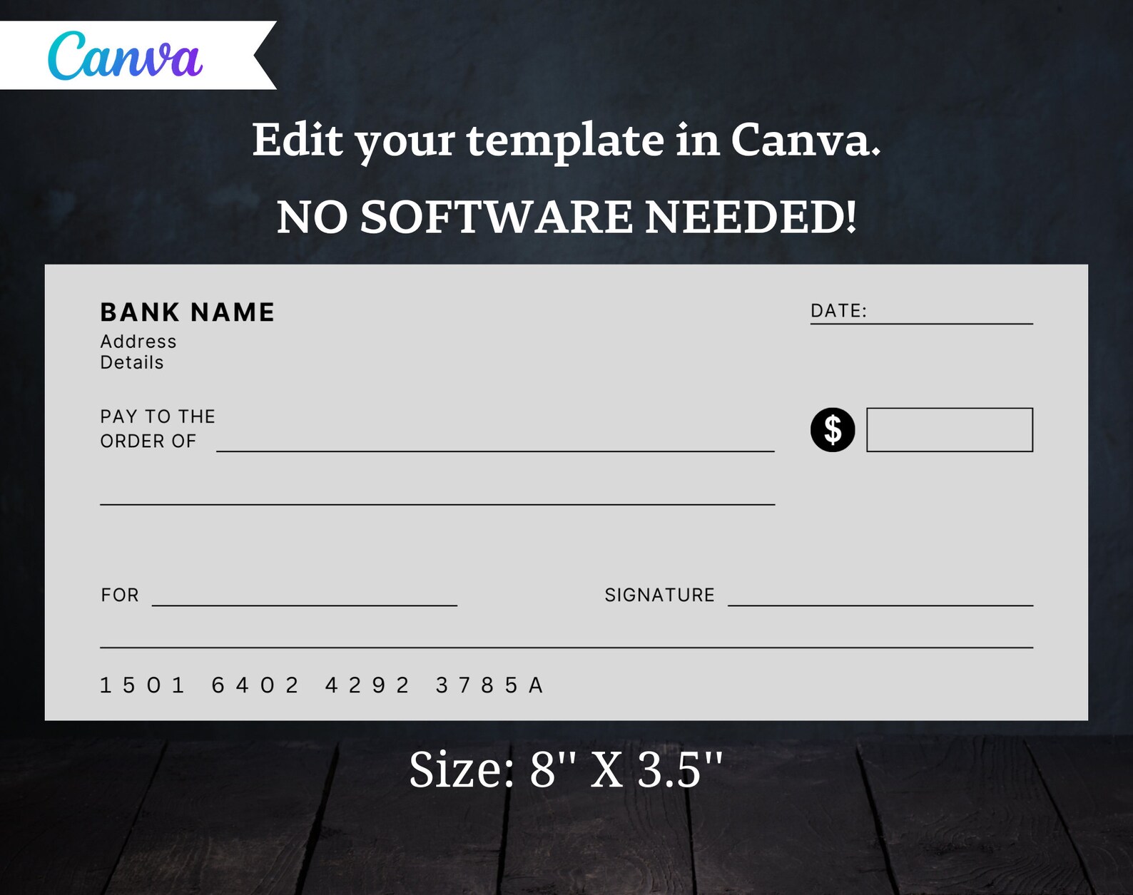 Blank Cheque - Blank Check Template - Blank Checks - Editable Cheque ...