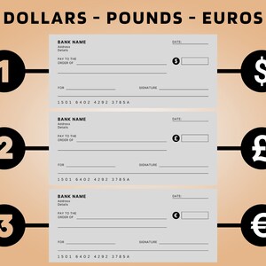 Blank Cheque - Blank Check Template - Blank Checks - Editable Cheque ...