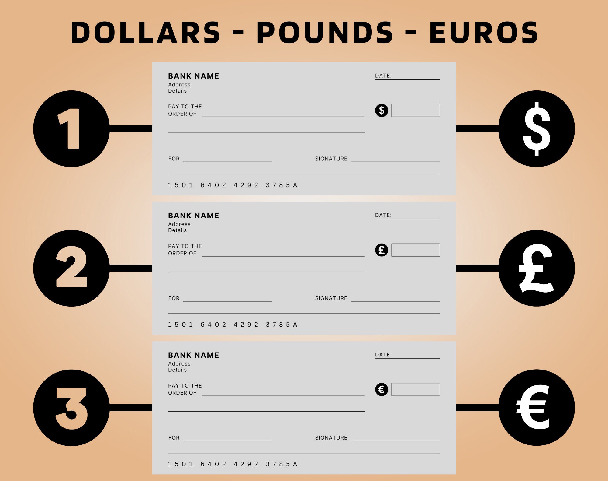 Blank Cheque - Blank Check Template - Blank Checks - Editable Cheque ...