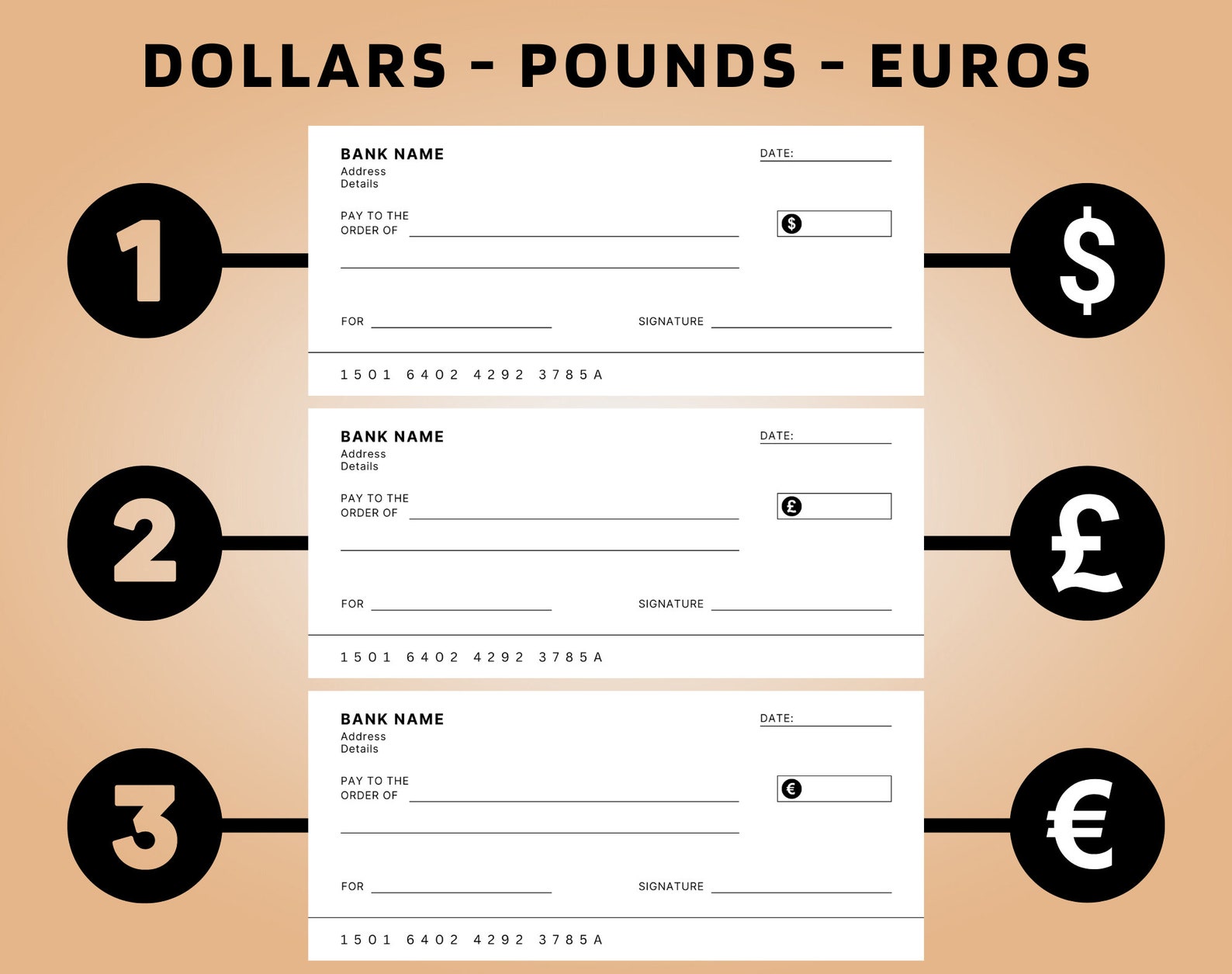 Blank Cheque - Blank Check Template - Blank Checks - Editable Cheque ...