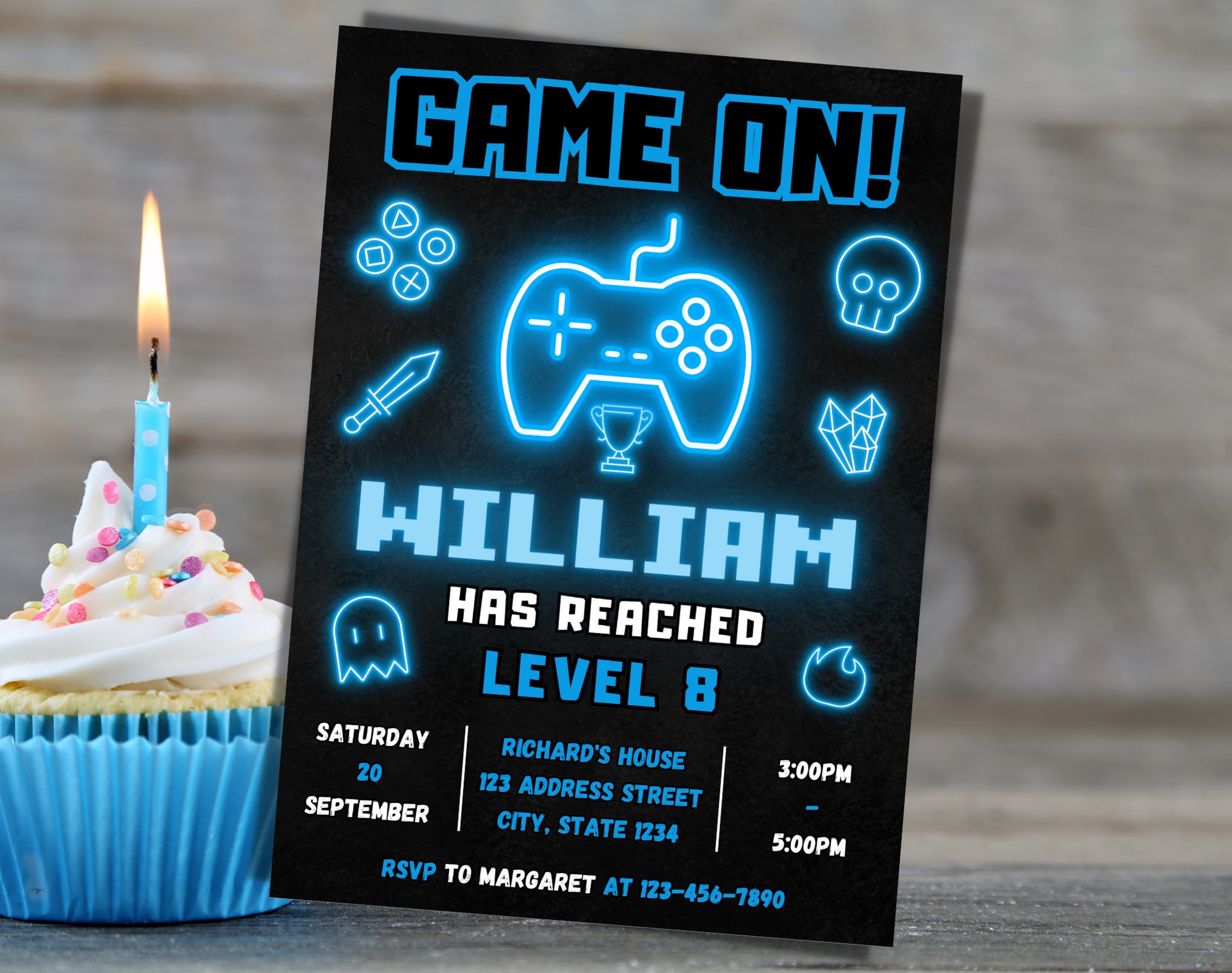 Video Game Birthday Party Invitation Template Gaming Birthday Party ...