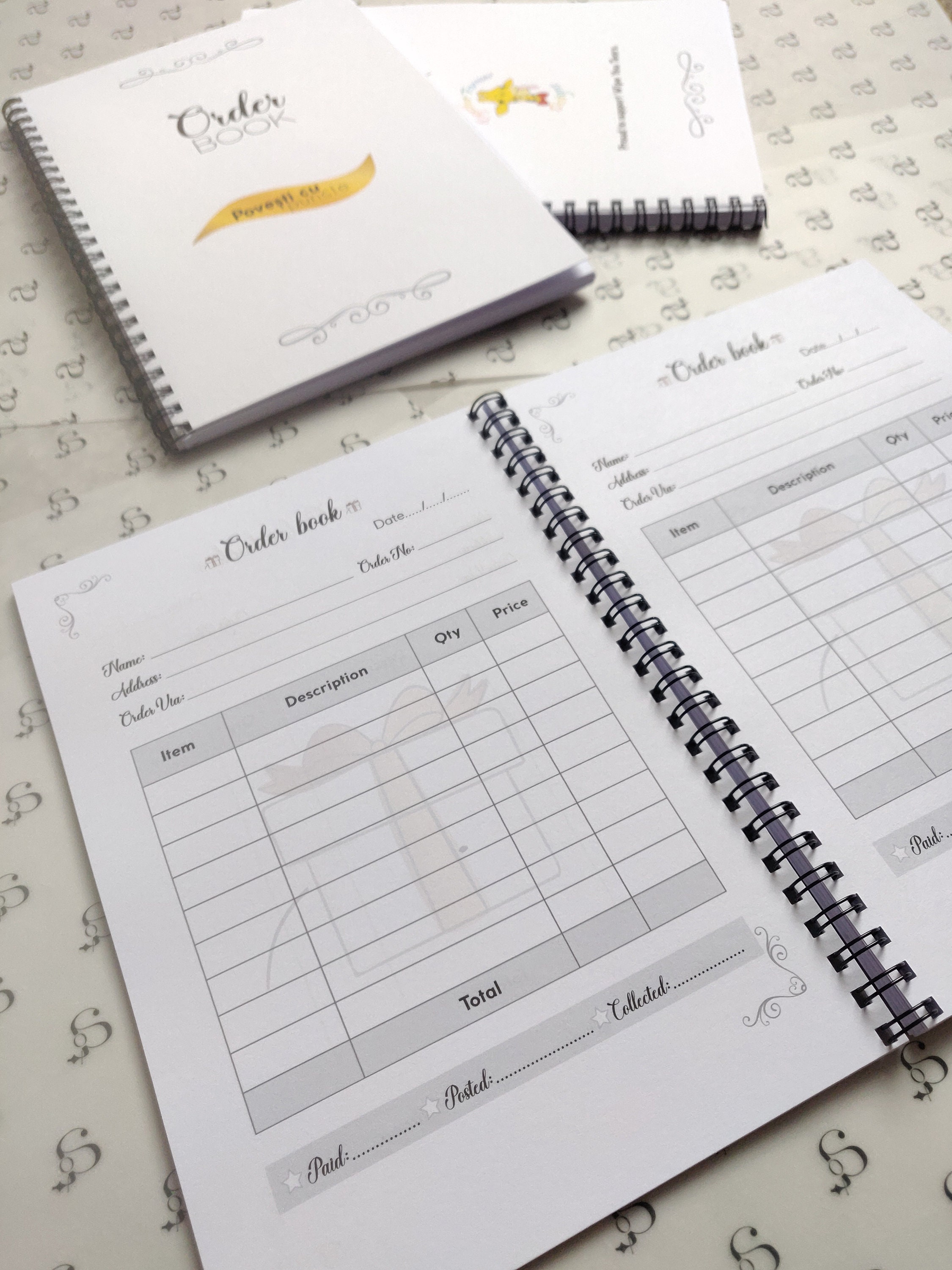 Business Order Book Template, Canva Order Book Template, A5 Notebook ...