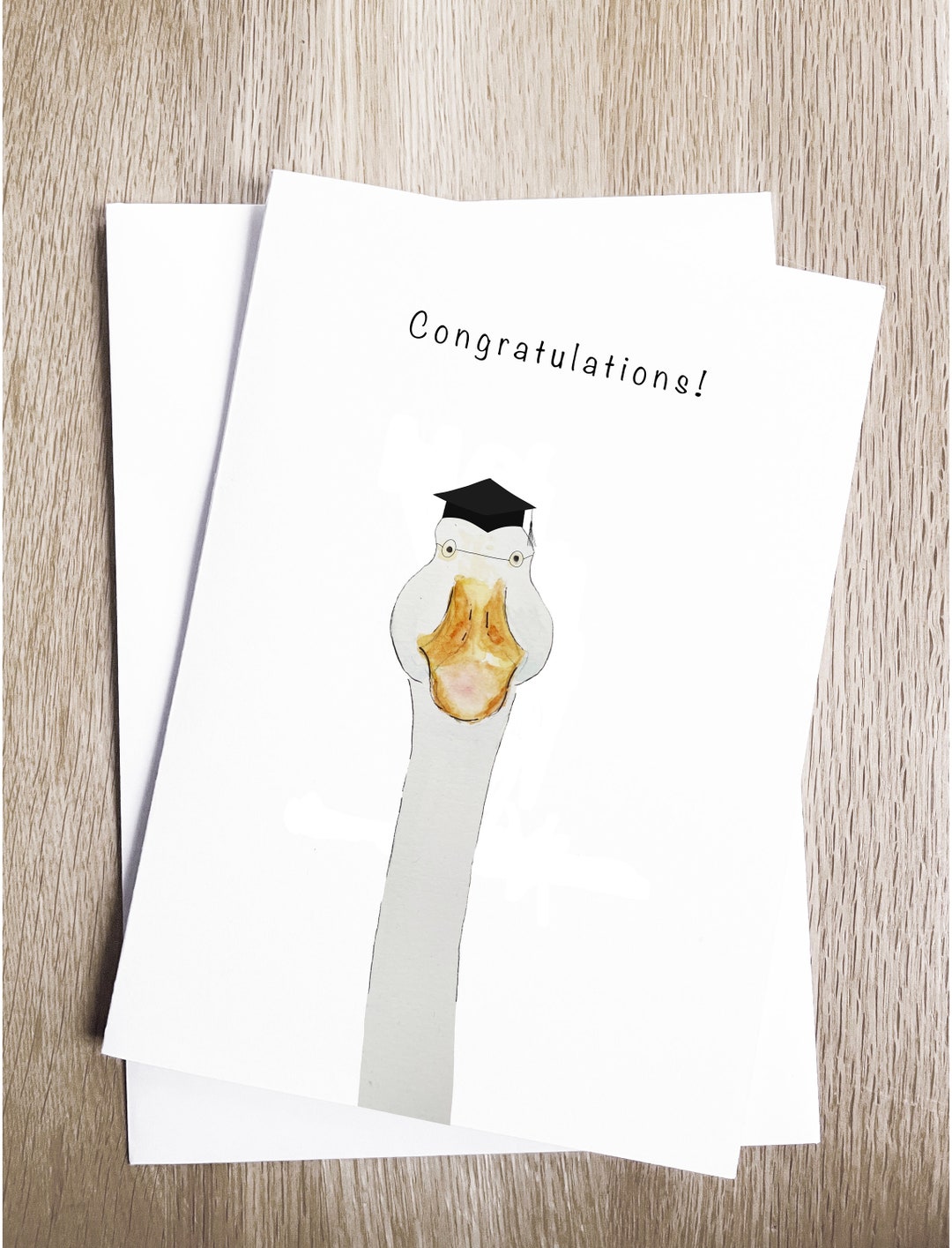 Graduation Goose Watercolour Graduation Card - Etsy