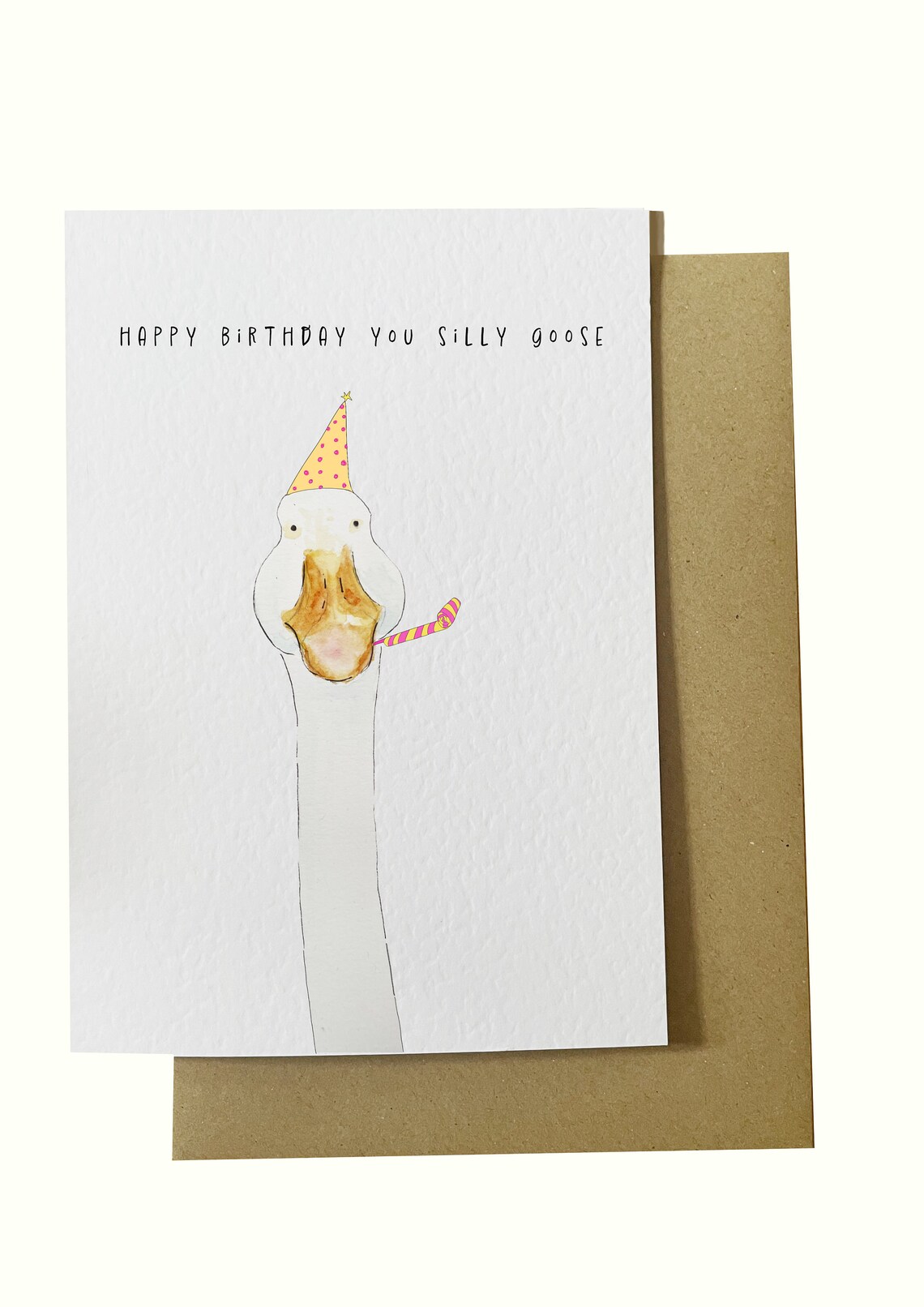 Happy Birthday You Silly Goose Watercolour Birthday Bday Card - Etsy