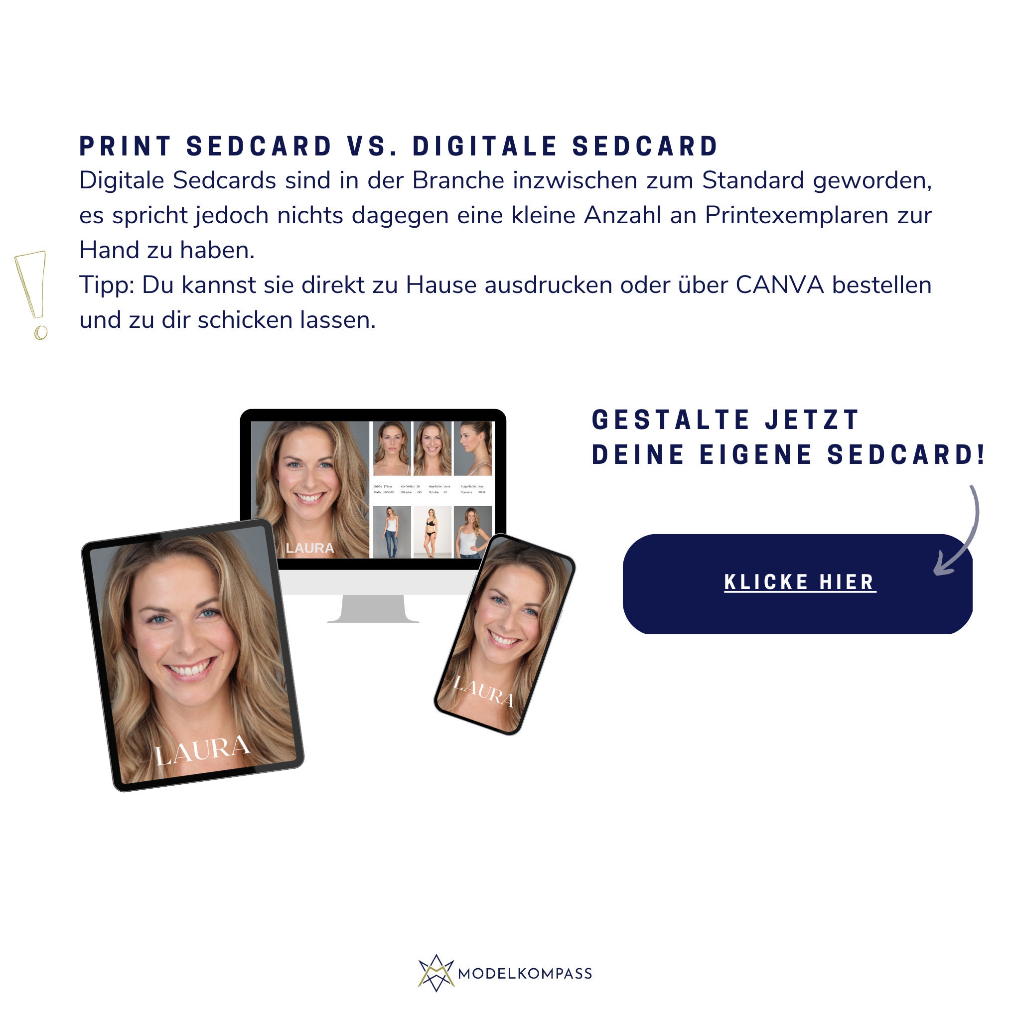 Sedcard Guide und Vorlagen | Model Comp Card Templates | Modelkompass ...