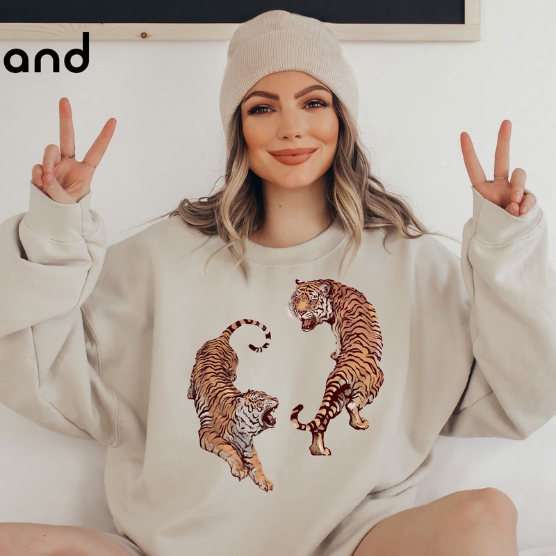 Tiger Sweatshirt - Etsy