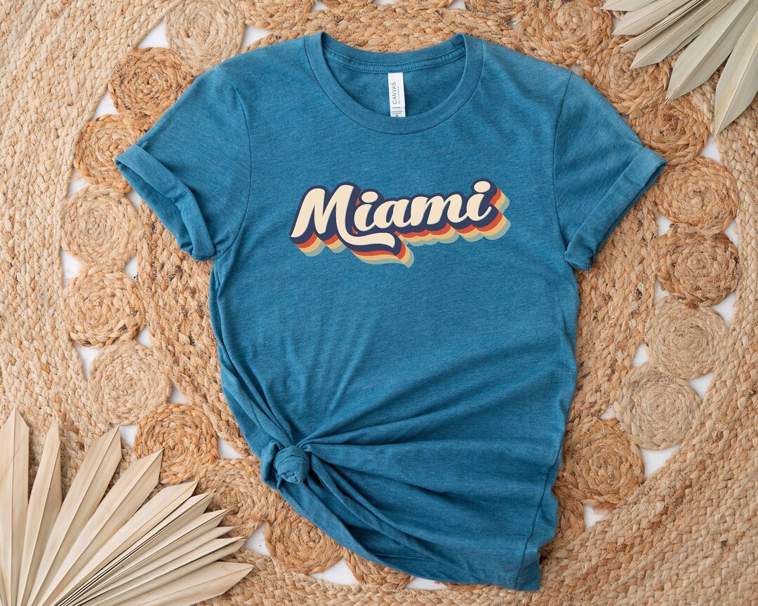Miami Shirt, Retro Miami Shirt, Vintage Miami Shirt, Miami State Shirt, Gift for Family Trip ...