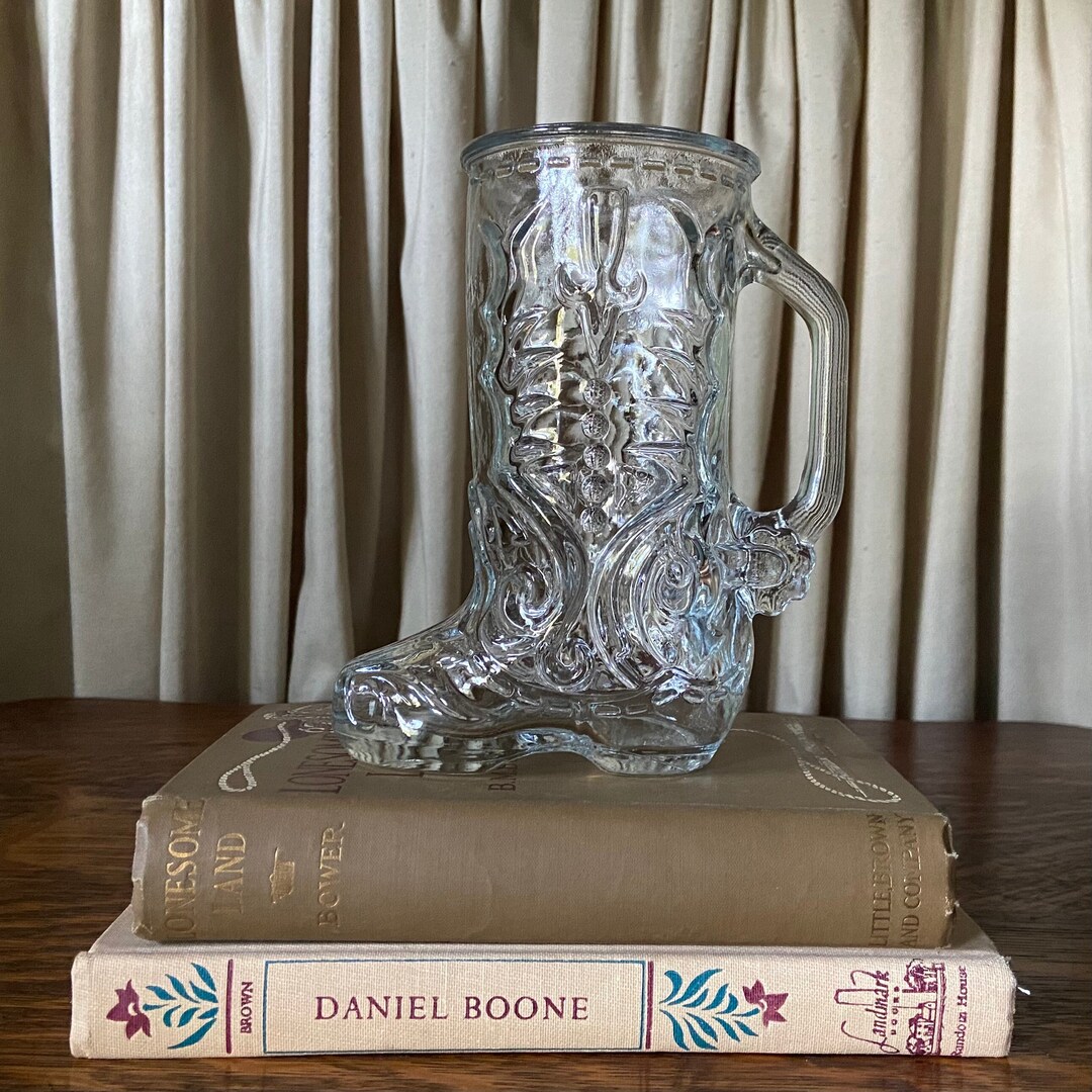 Cowboy Boot Beer Glass Mug, Made in Canada, Perhaps Libbey, Large ...