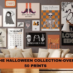 Halloween Gallery Wall Set 50+ Halloween Art Prints Halloween ...