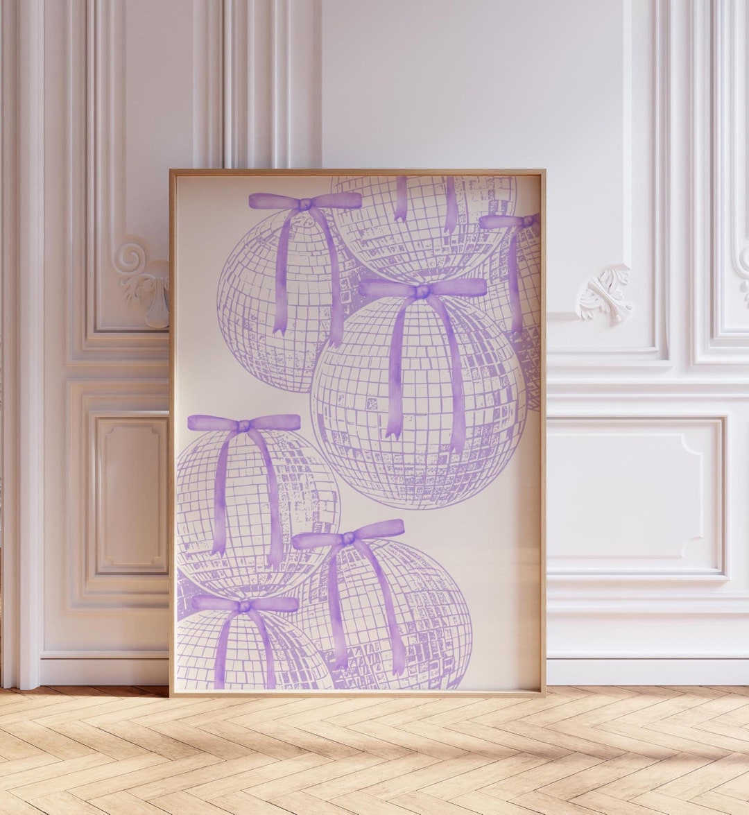 Lilac Disco Ball Print: Girly Dorm Decor (digital Download) - Etsy