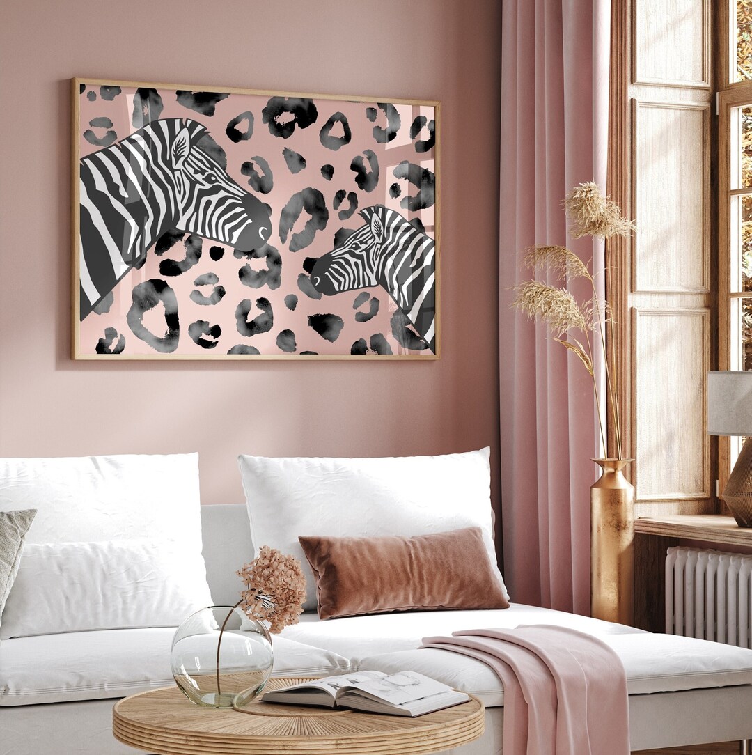 Zebra Printable ZEBRA Drawing Download Zebra Wall Decor Curious Zebras ...