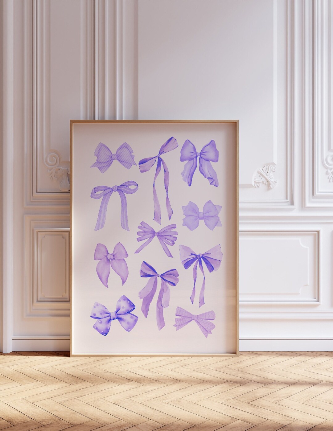 Lilac Bows Art Print, Trendy Preppy Room Decor (digital Download) - Etsy