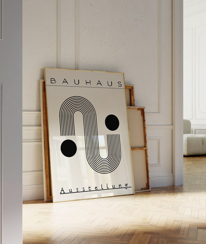 Bauhaus Printable Poster Set of 2mid Century Modern - Etsy