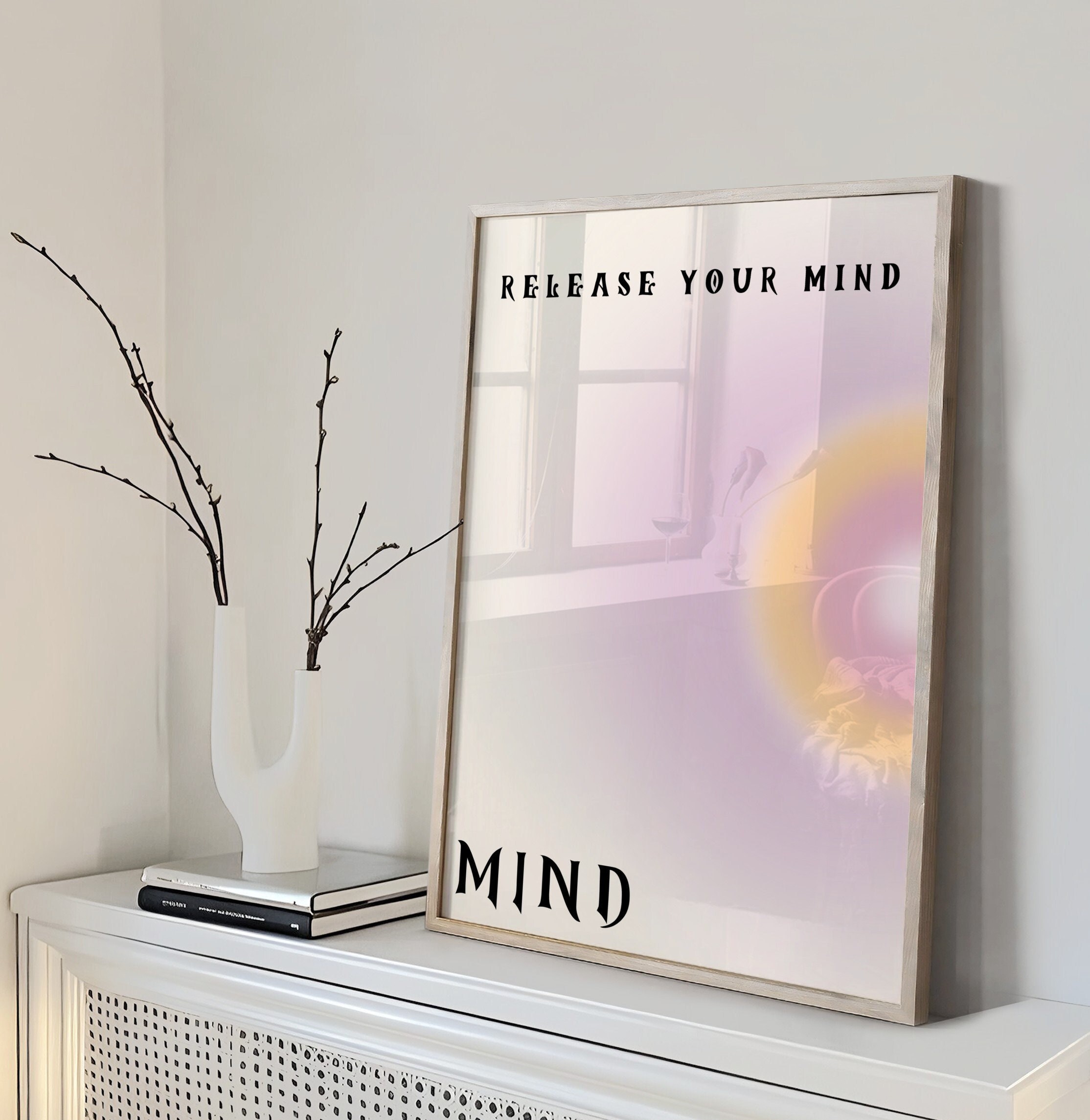 Positive Aura Posters Set of 3 Gradient Print Spiritual Art - Etsy