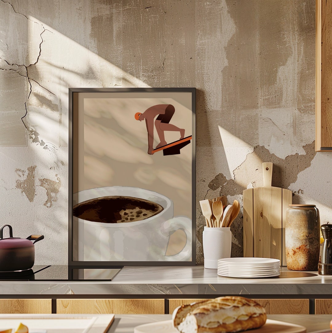 Coffee Drink Poster Modern Kitchen Decor- Retro Poster- Pop Art ...