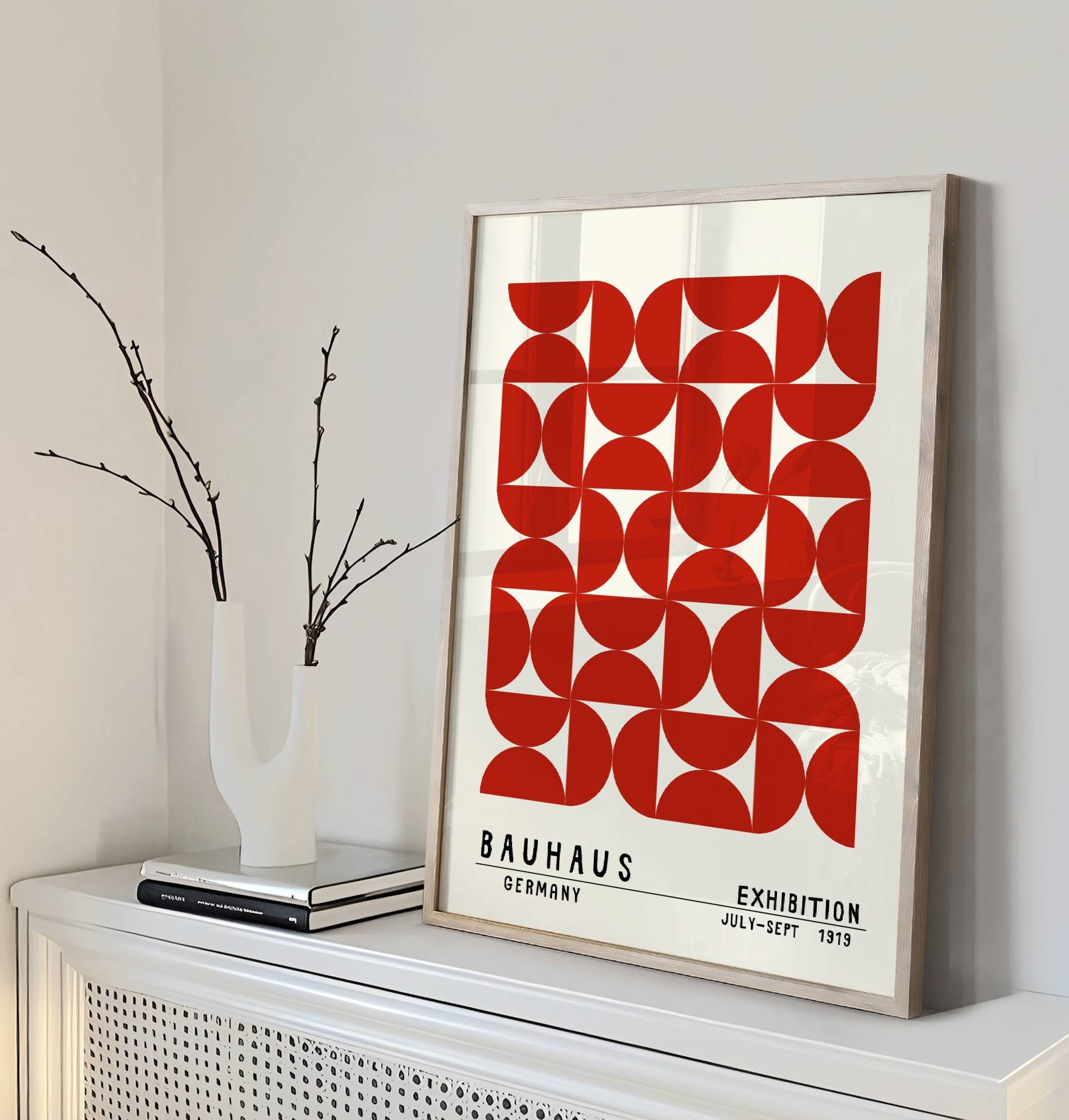 Bauhaus Printable Poster Set of 2 Mid Century Modern Print - Etsy