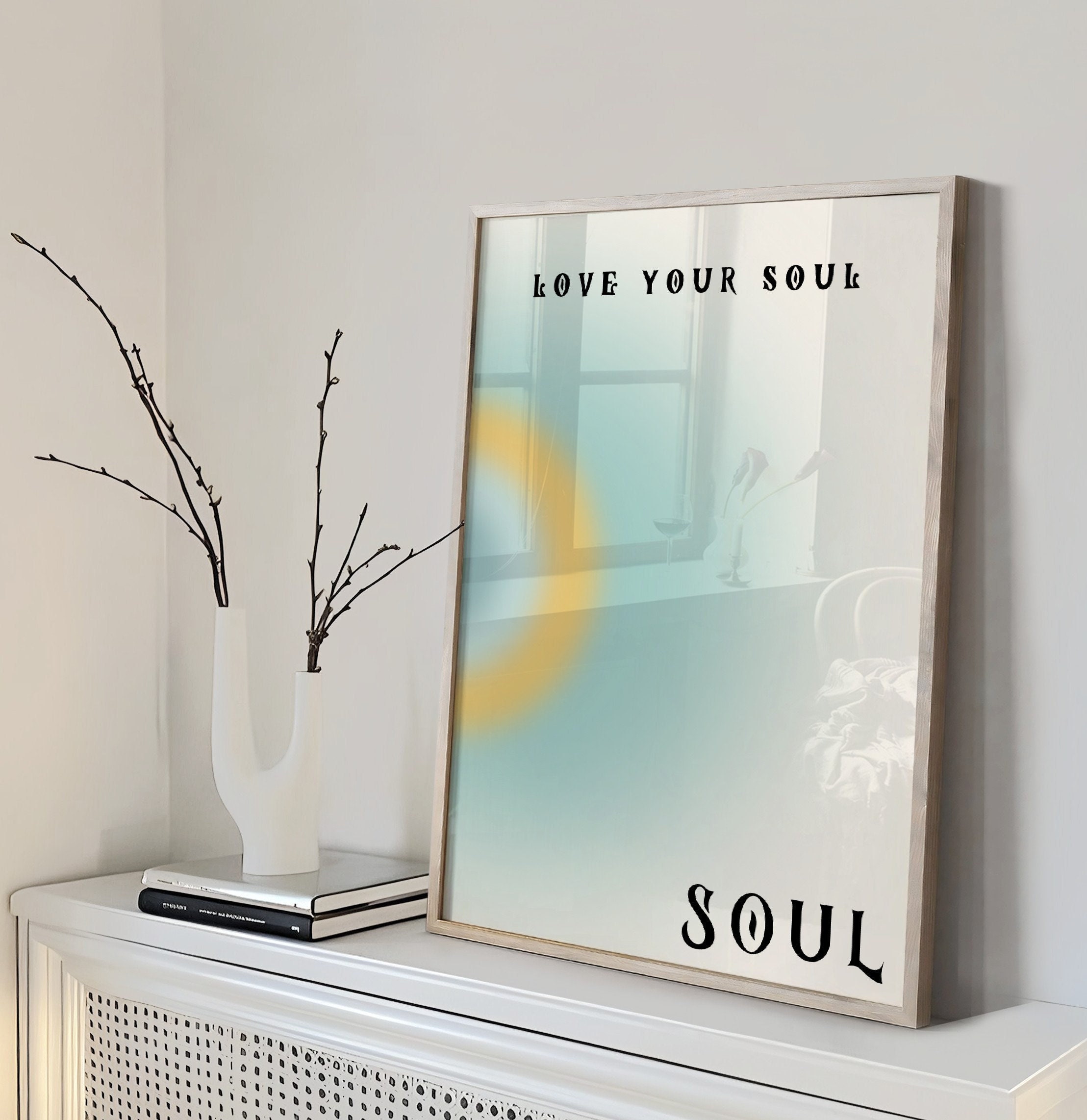 Positive Aura Posters Set of 3 Gradient Print Spiritual Art - Etsy