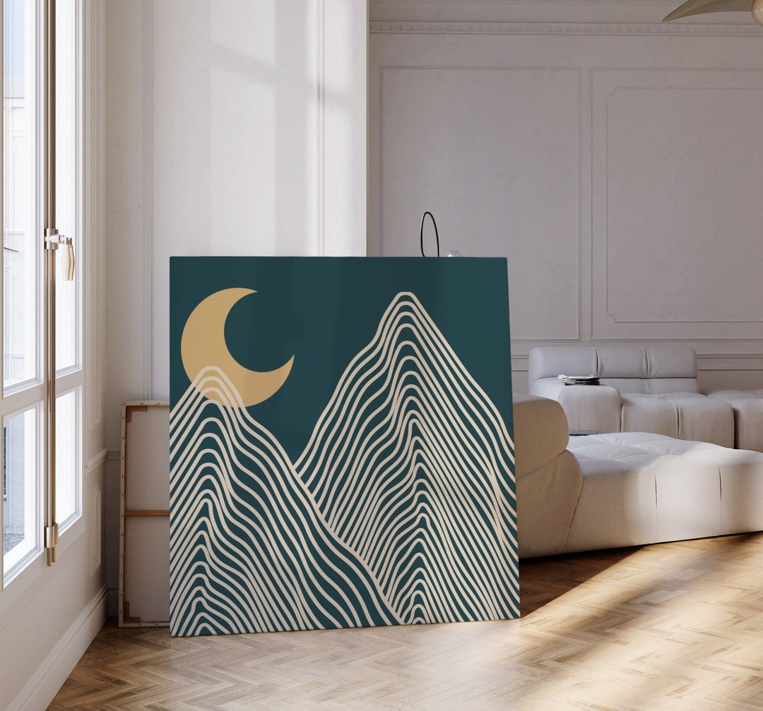 Minimalist Abstract Line Printable Wall Art, Square Modern Art Poster ...