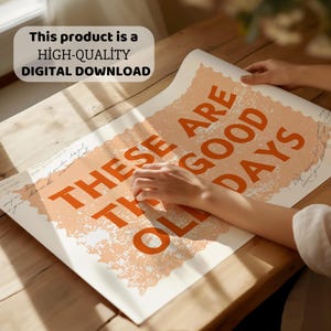 Good Old Days Print, Inspirational Family Wall Art (digital Download ...