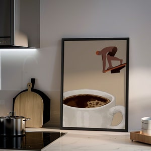 Coffee Drink Poster Modern Kitchen Decor- Retro Poster- Pop Art ...