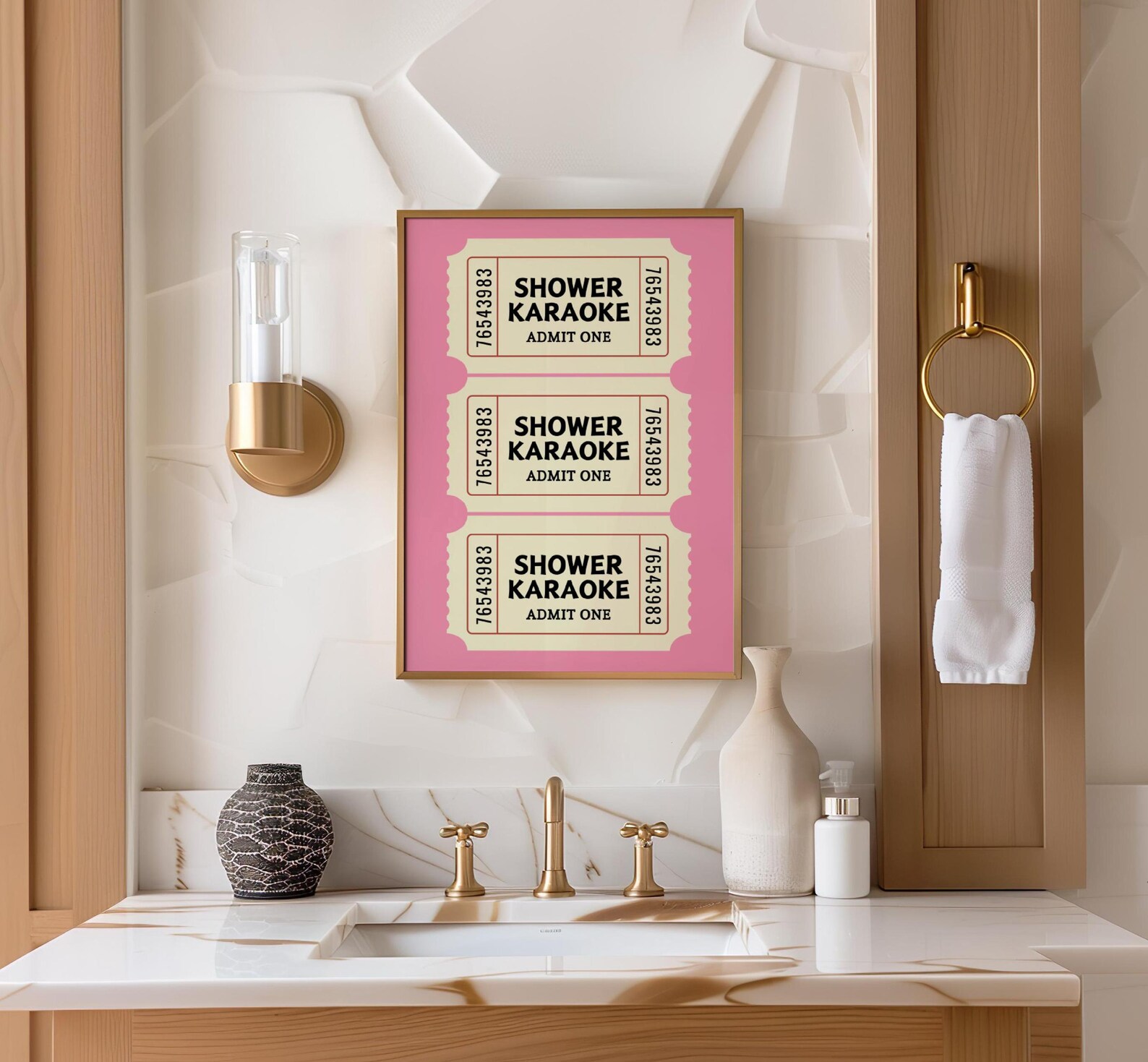 Funny Bathroom Art: Shower Karaoke Ticket Poster (digital Download) - Etsy