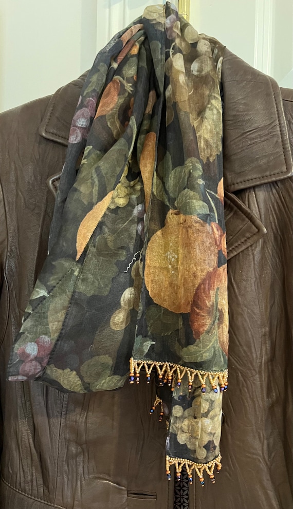 Pink beaded escada scarf - Gem