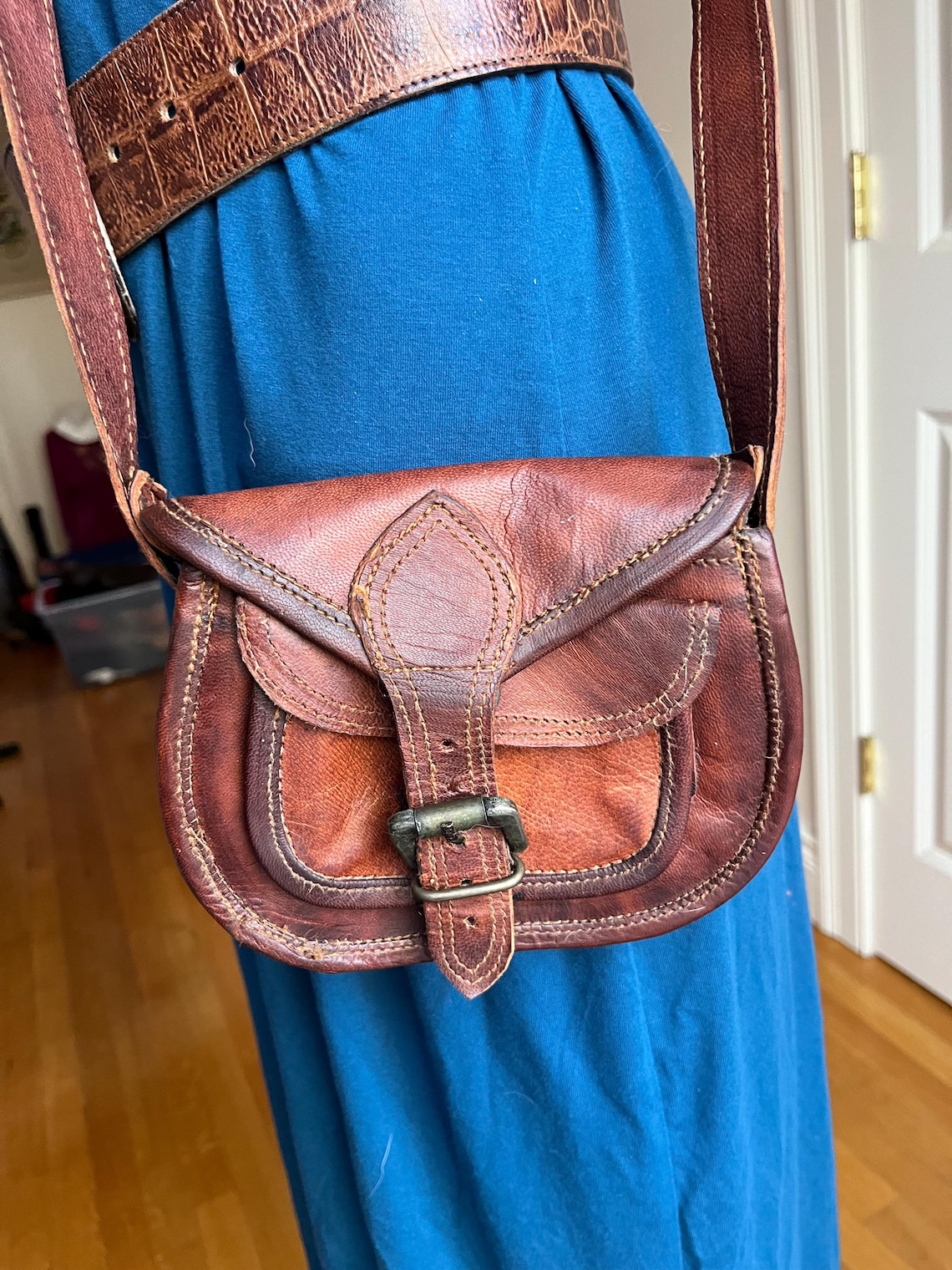 Vintage Leather Shoulder Bag. - Etsy