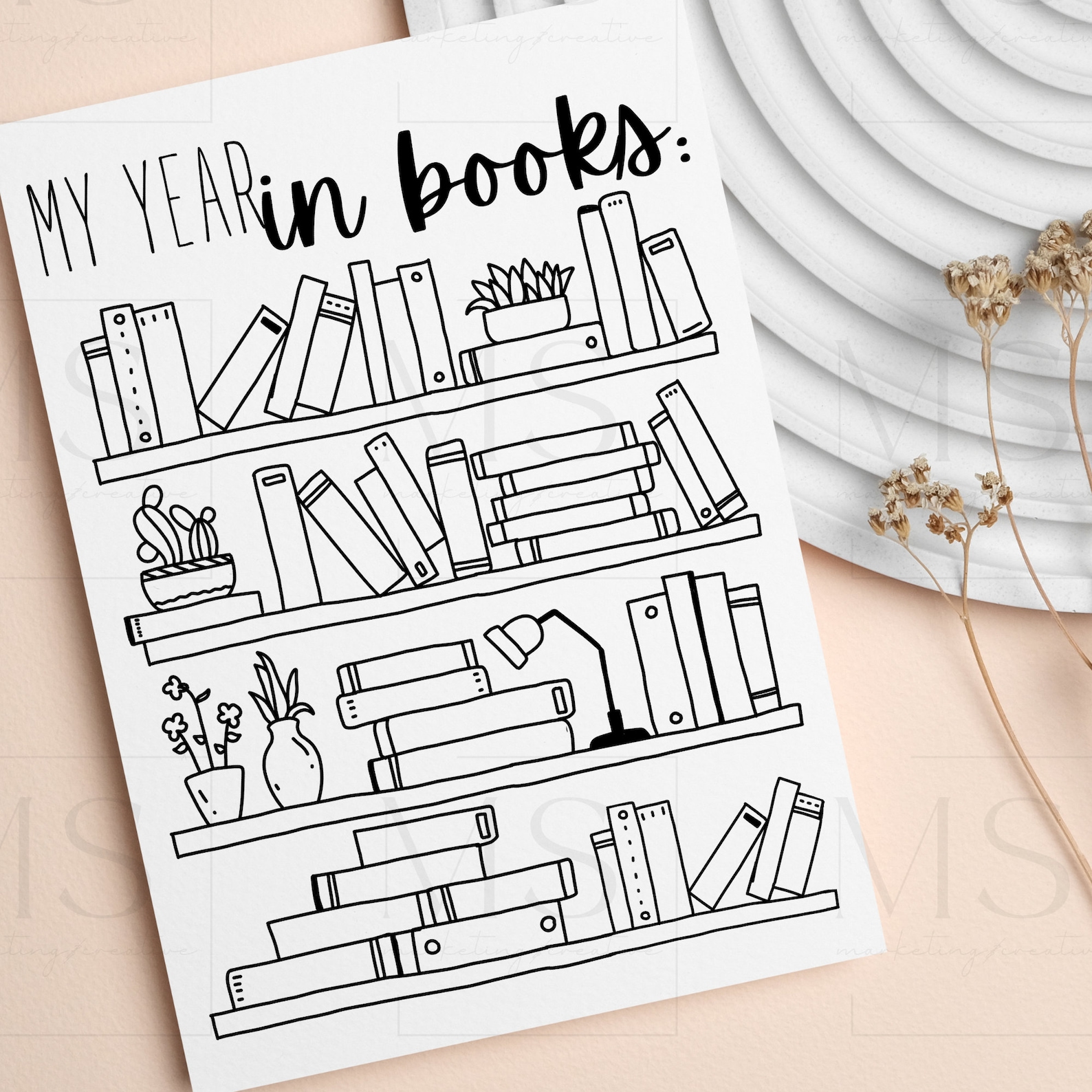 My Year in Books - Book Tracker Coloring Sheet - Reading Coloring Sheet ...