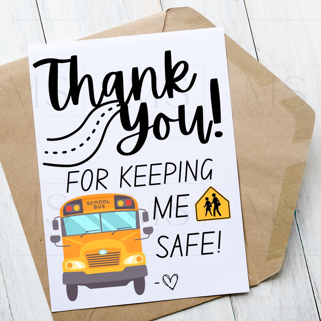 Bus Driver Thank You Bus Driver Appreciation Digital Download Card ...