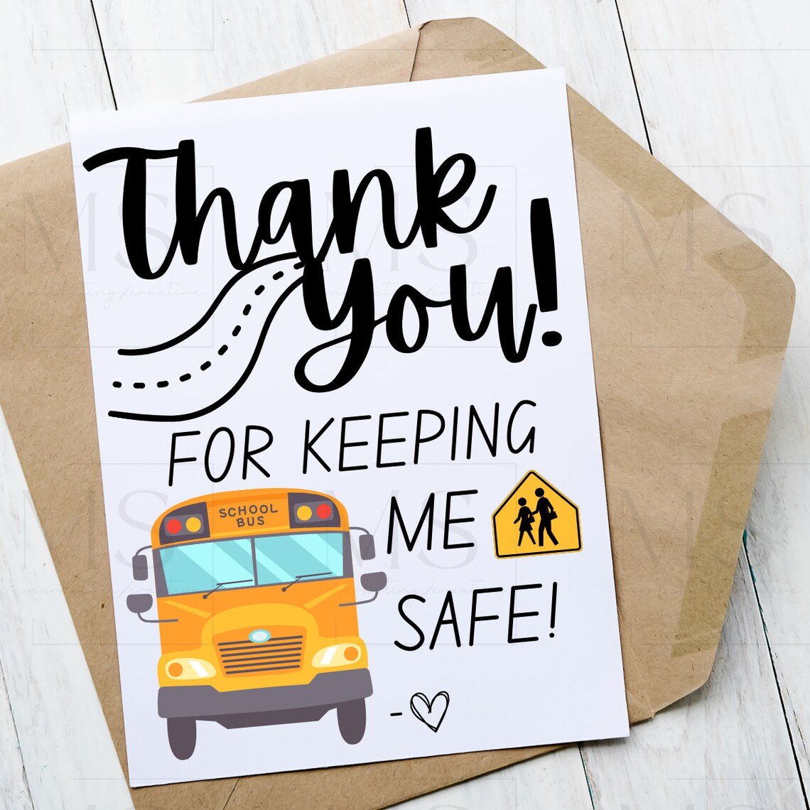 Bus Driver Thank You Bus Driver Appreciation Digital Download Card ...