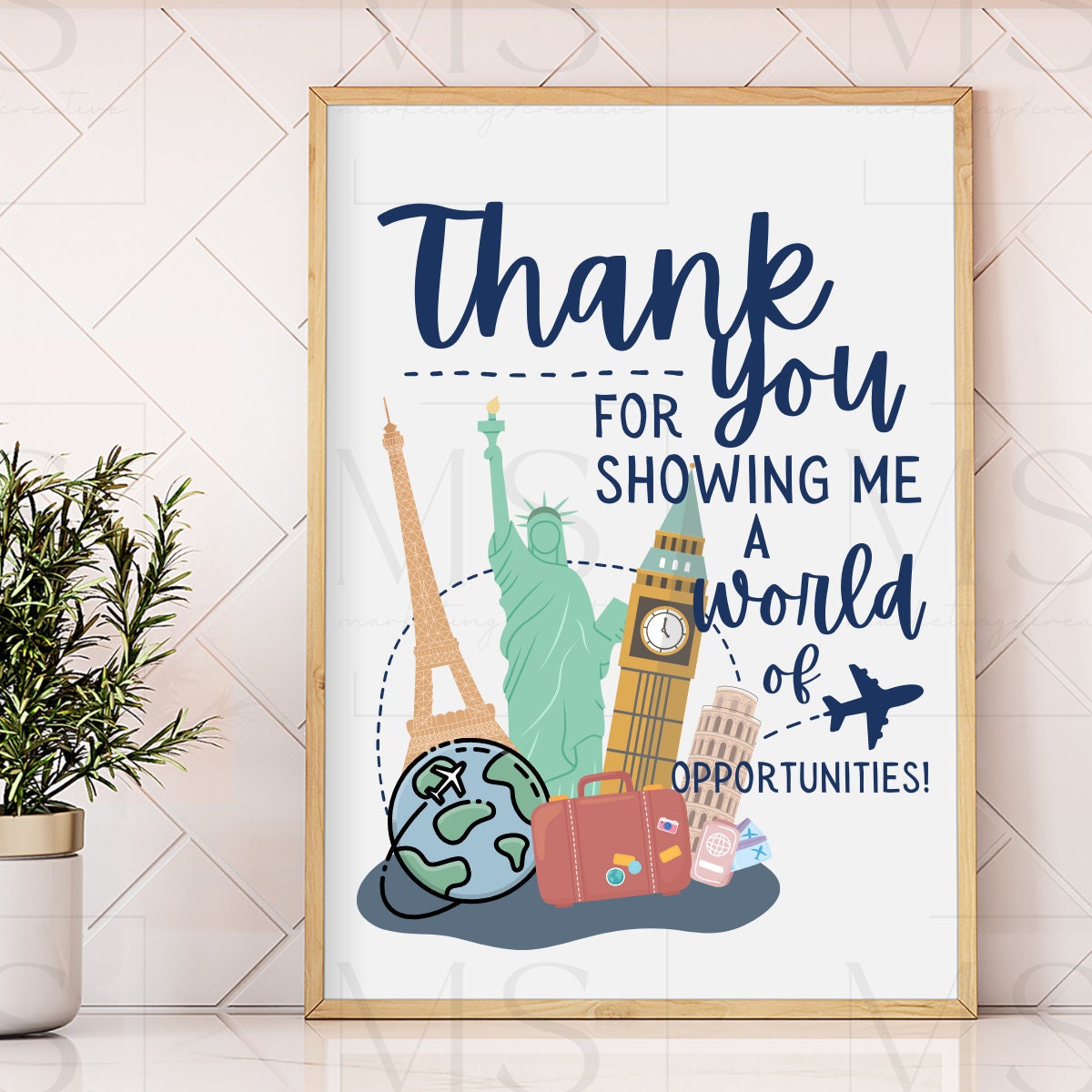 Teacher Appreciation Digital Download Posters - Around the World Theme ...